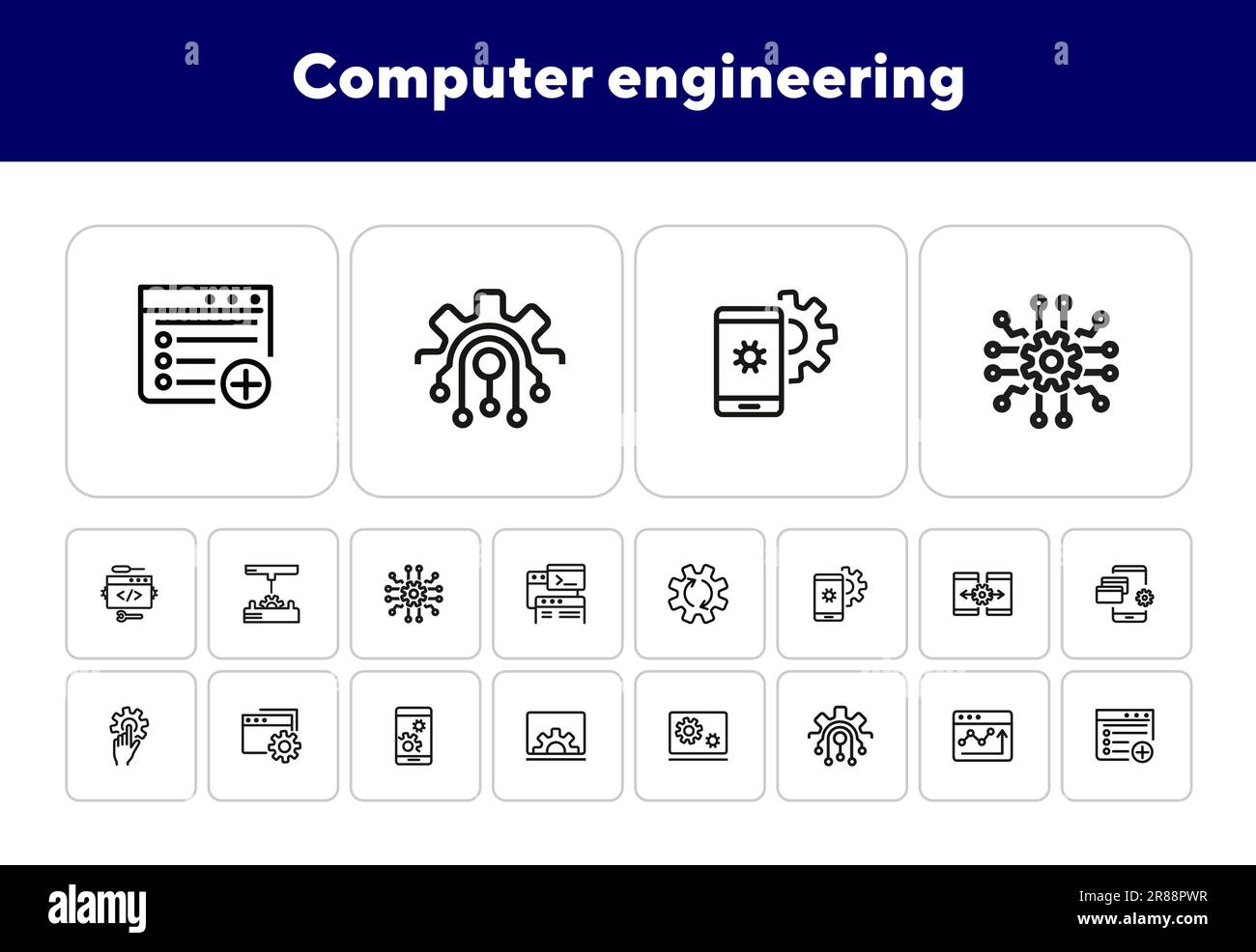 Technics electronic computer Stock Vector Images - Alamy