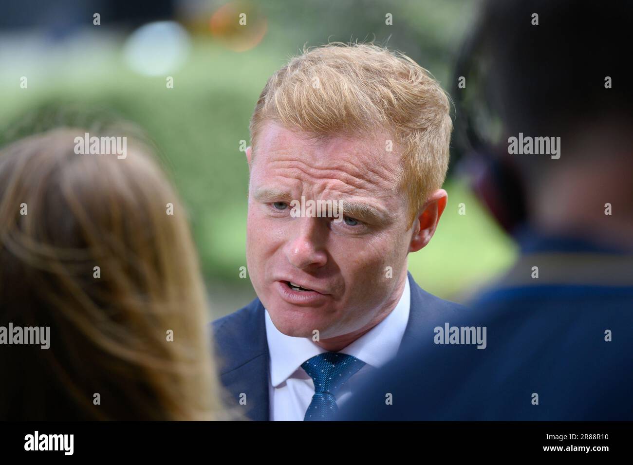 Robbie Moore MP (Con: Keighley and Ilkley) interviewed on College Green ...