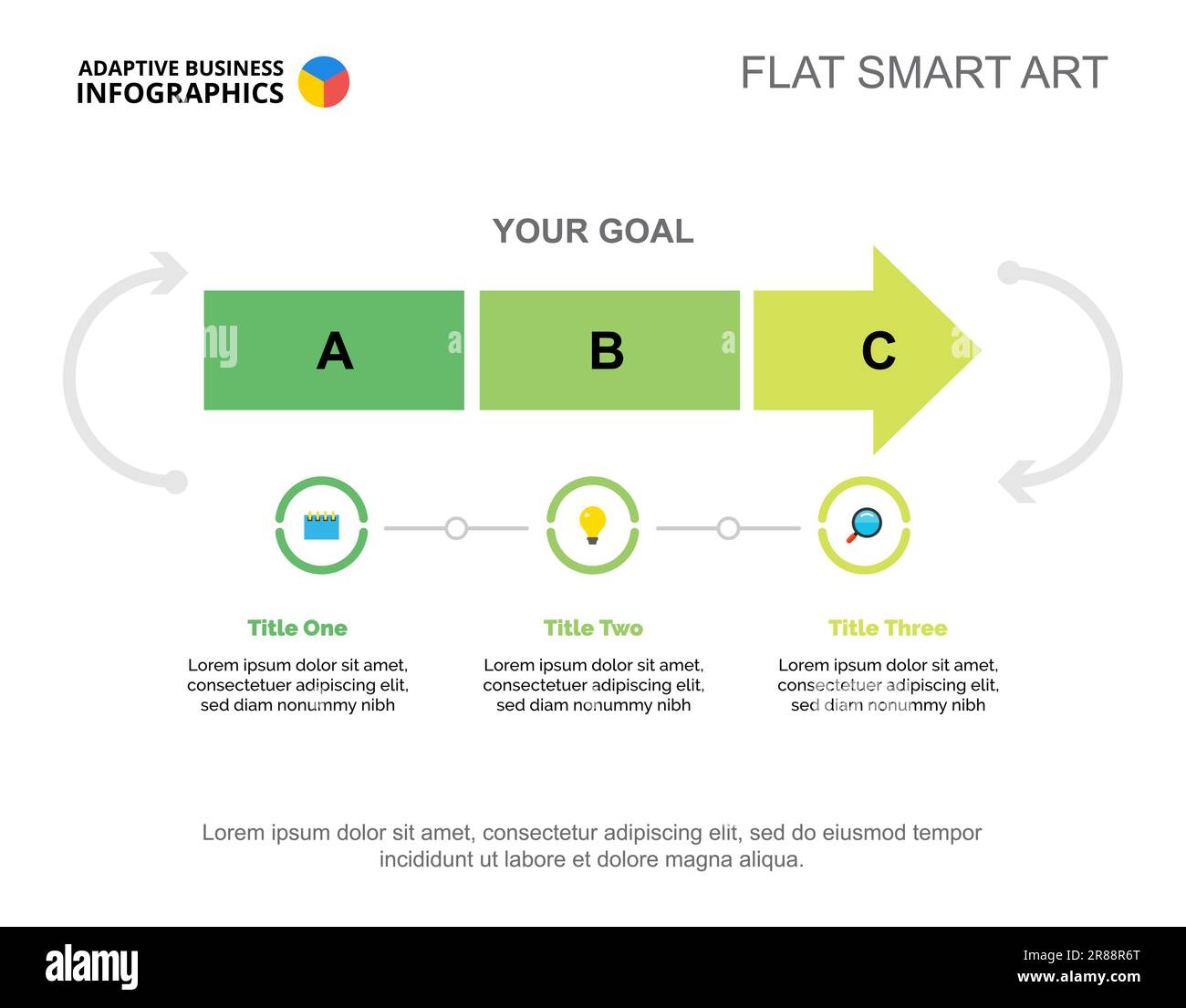 Three Steps Startup Slide Template Stock Vector Image & Art - Alamy
