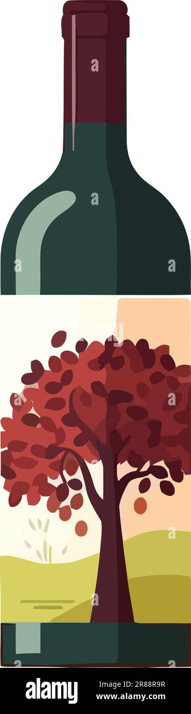 Organic grape wine bottle label design Stock Vector Image & Art - Alamy