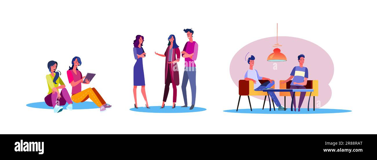 People hanging out Stock Vector Images - Alamy