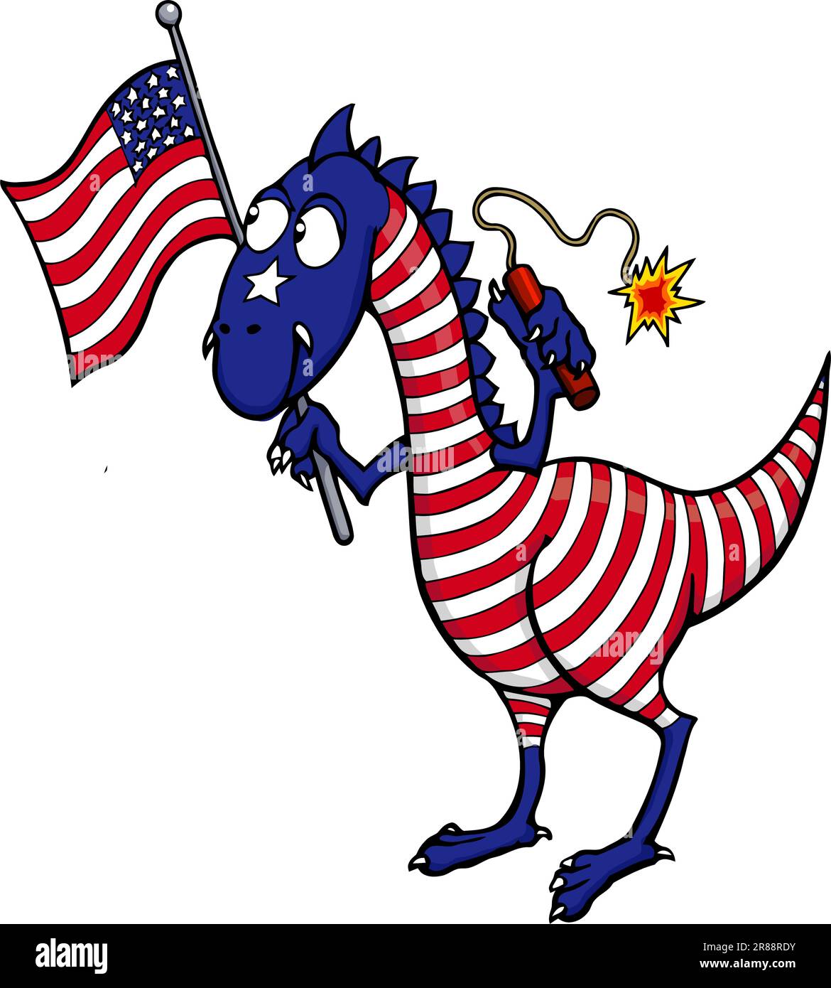 patriotic dinosaur, fourth of July dino Stock Vector Image & Art - Alamy