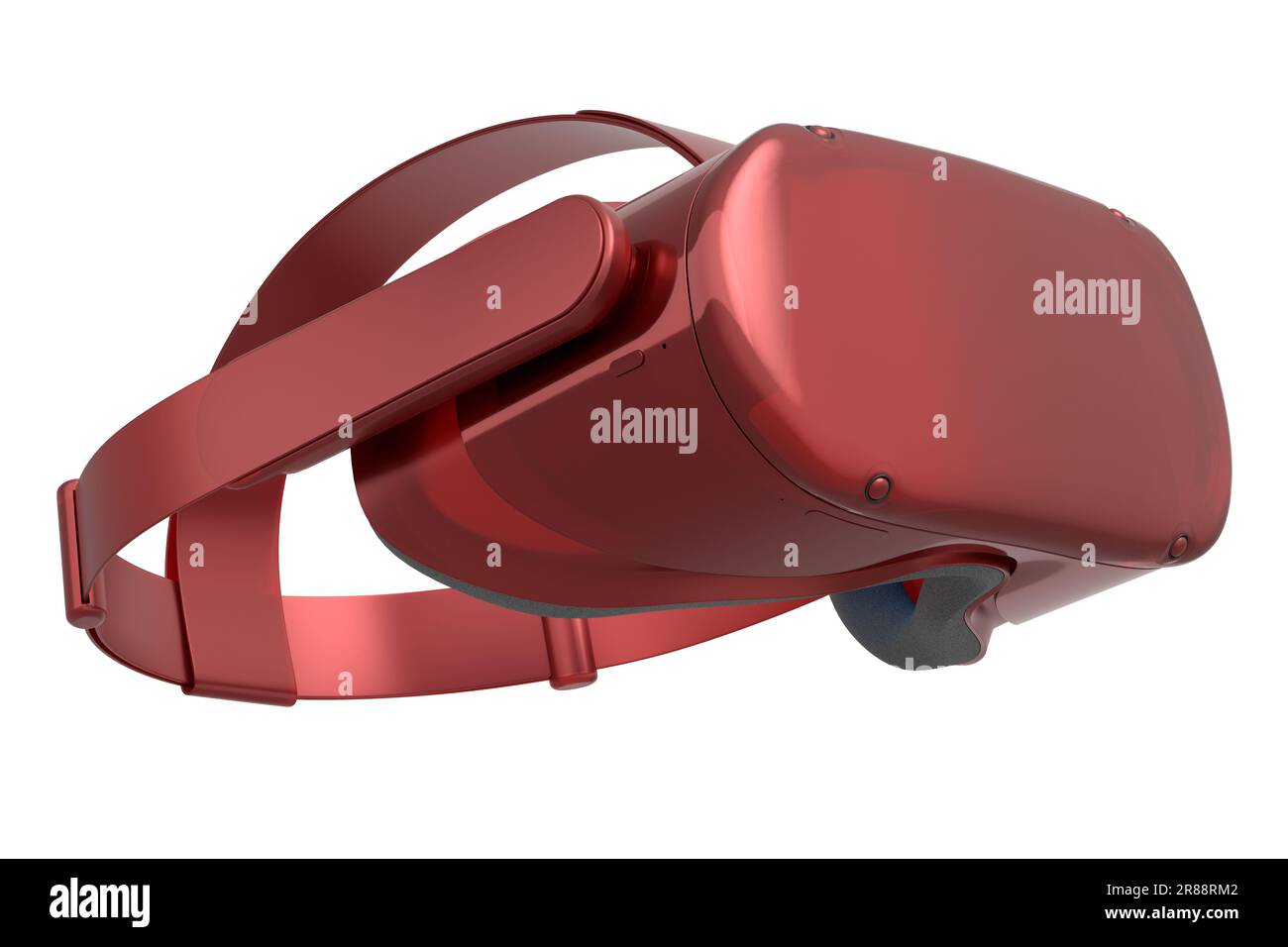 Realistic virtual reality glasses with bronze chrome texture isolated ...