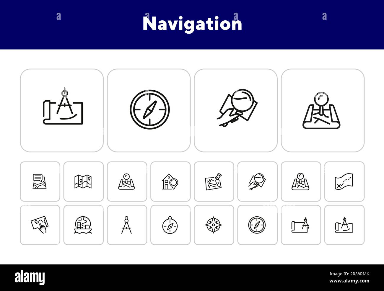 Navigation equipment collection Stock Vector Images - Alamy