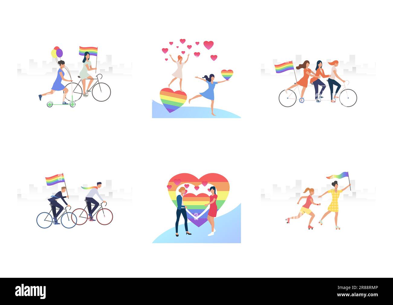 Couples illustration lgbt hi-res stock photography and images - Alamy