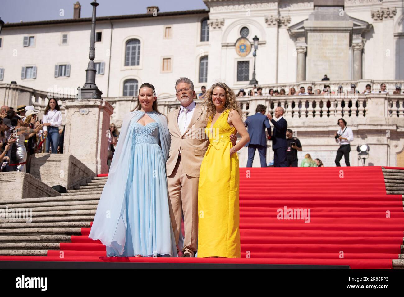 Rome, Italy. 19th June, 2023. Director Christopher McQuarrie, wife ...