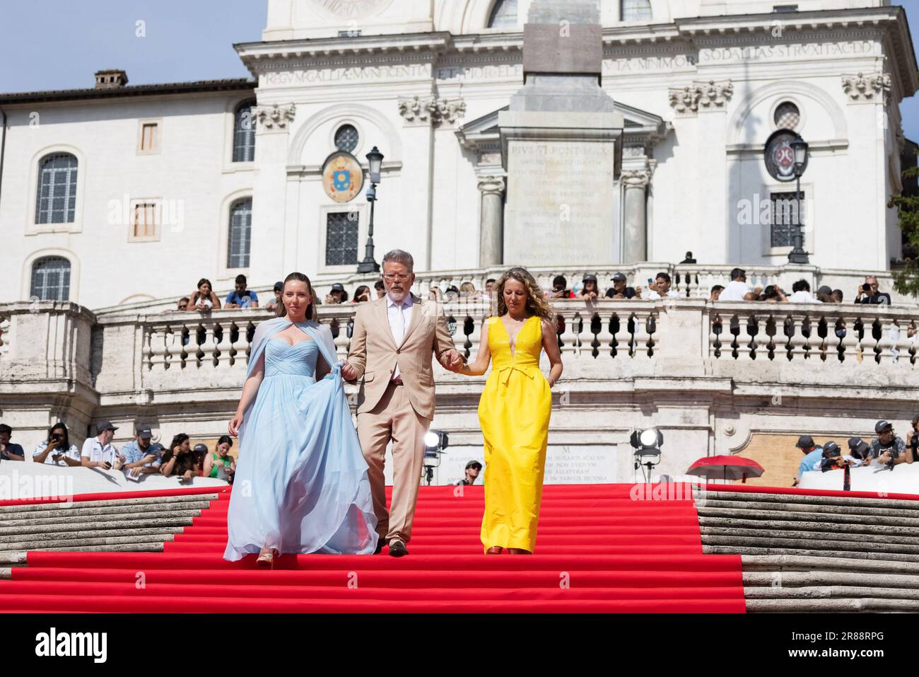 Rome, Italy. 19th June, 2023. Director Christopher McQuarrie, wife ...