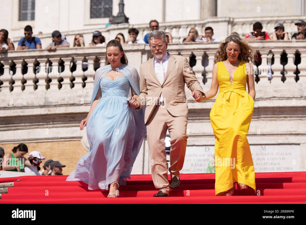 Rome, Italy. 19th June, 2023. Director Christopher McQuarrie, wife ...