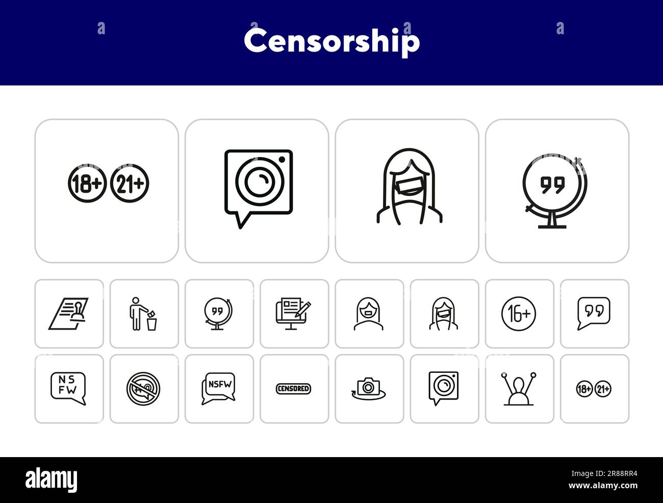 Radio censorship Stock Vector Images - Alamy