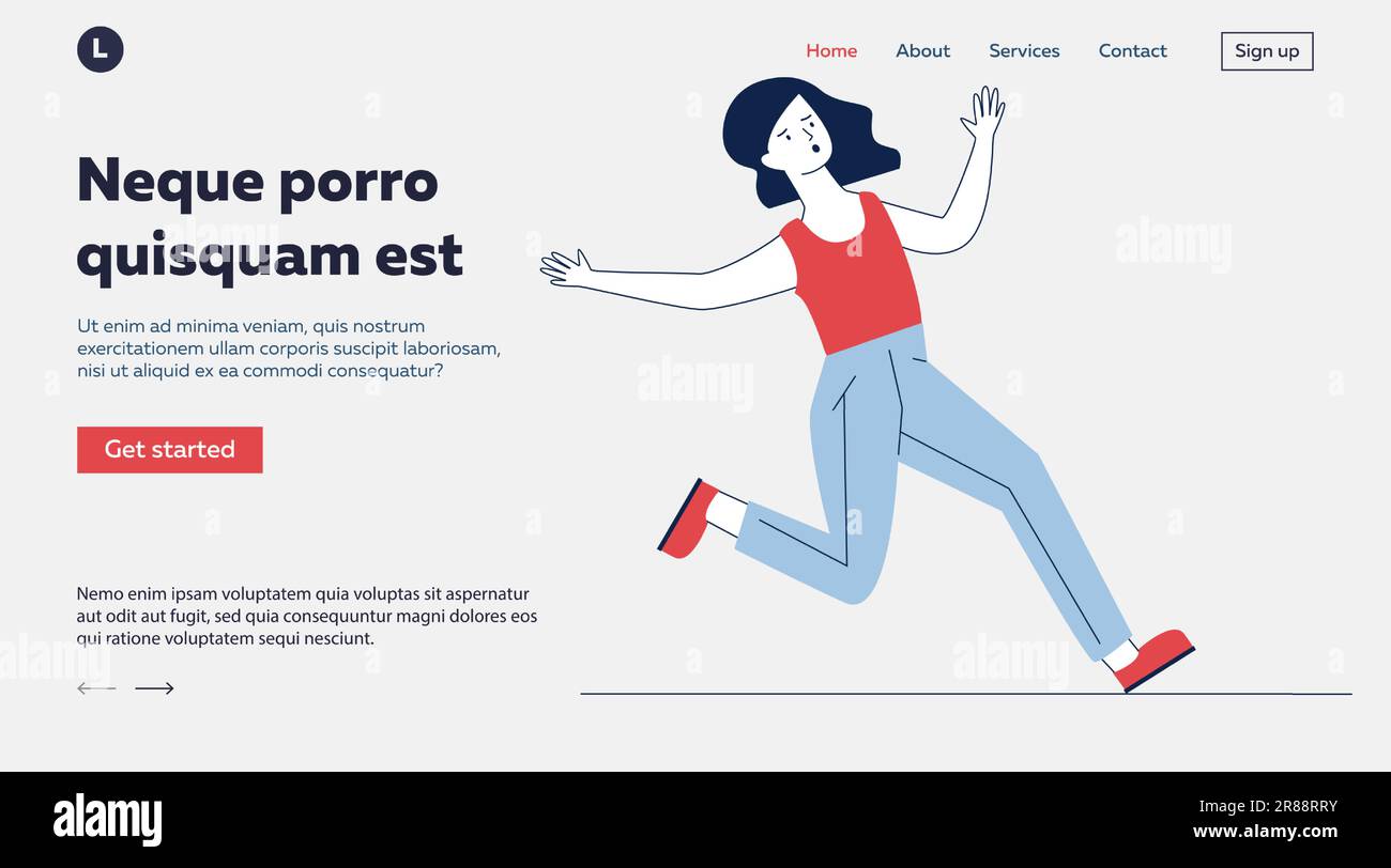 Wet floor accident woman Stock Vector Images - Alamy