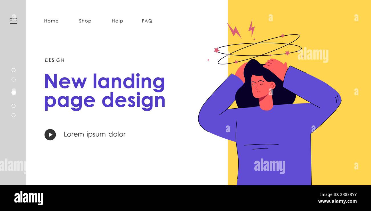 Young woman feeling tired Stock Vector Images - Alamy