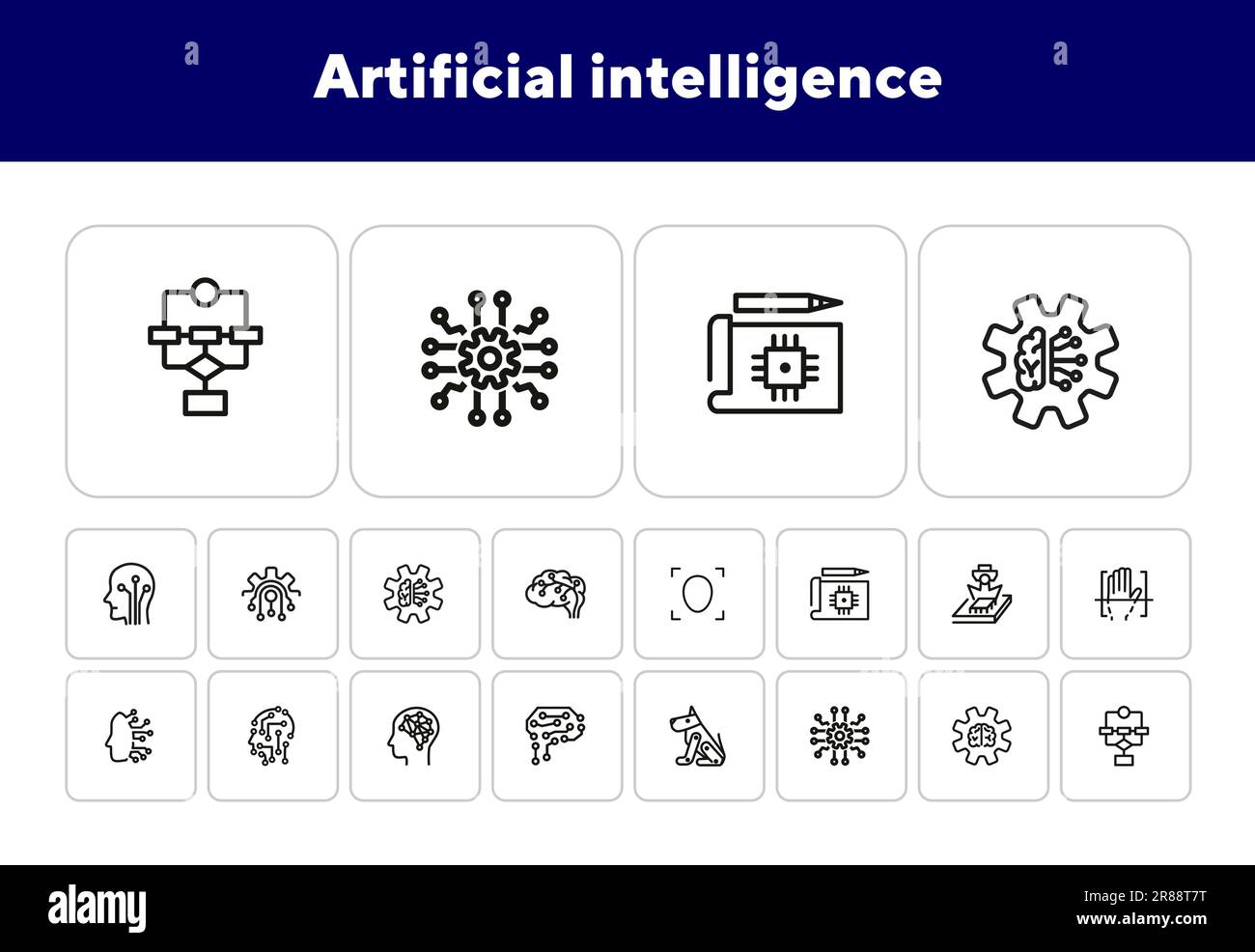 Artificial intelligence line icon set Stock Vector Image & Art - Alamy Artificial intelligence line icon set Stock Vector Image & Art - Alamy