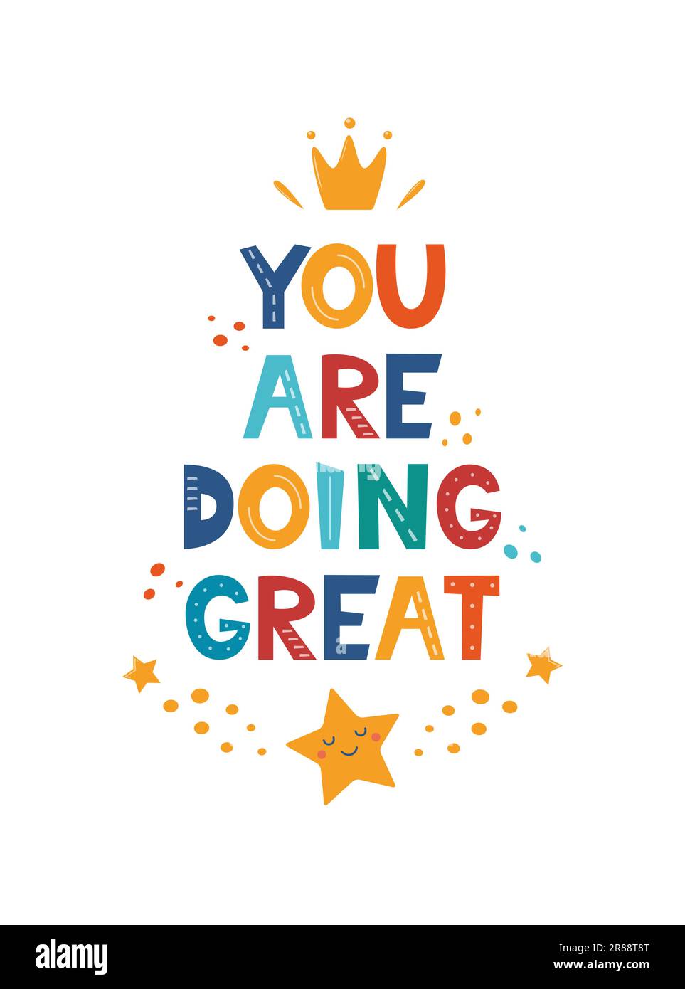 You Are Doing Great Hand Drawn Motivation Lettering Phrase For Poster