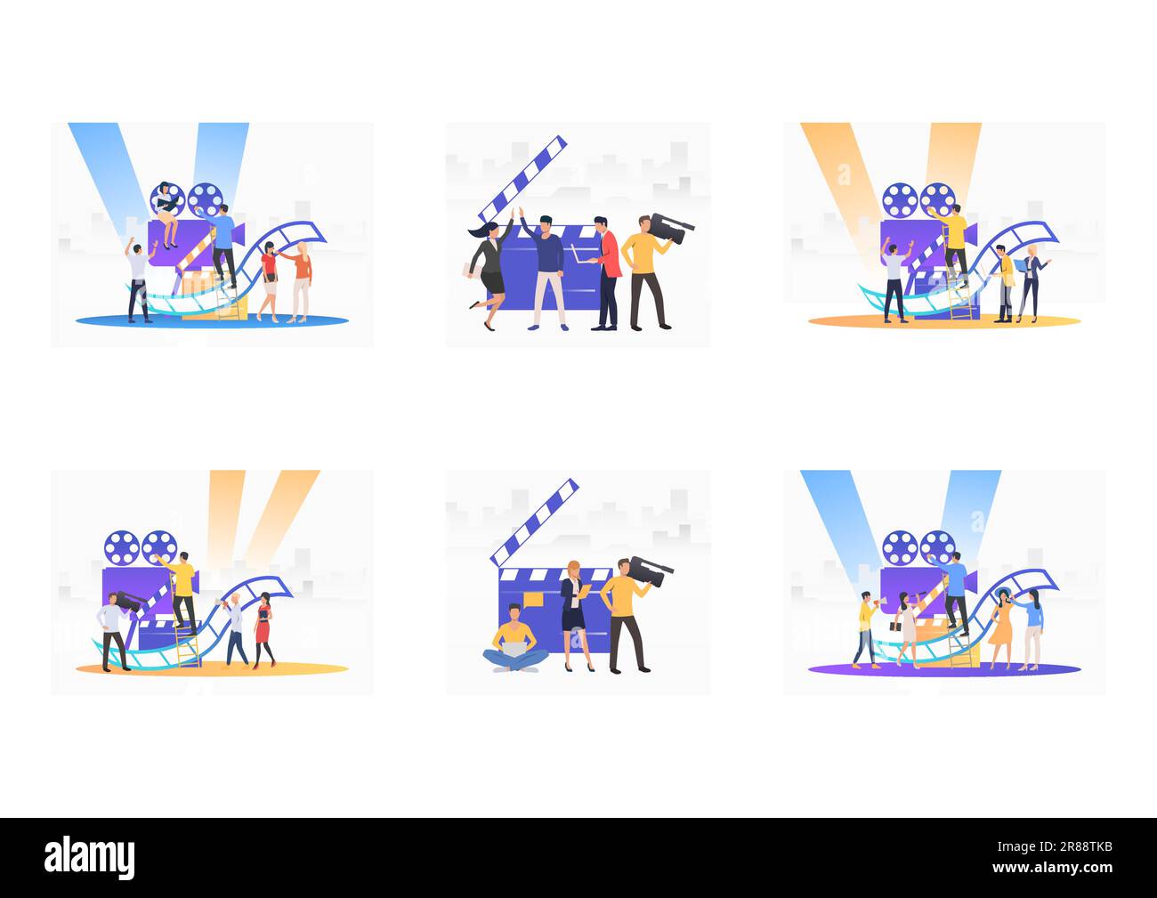 Set of people filming Stock Vector Image & Art - Alamy