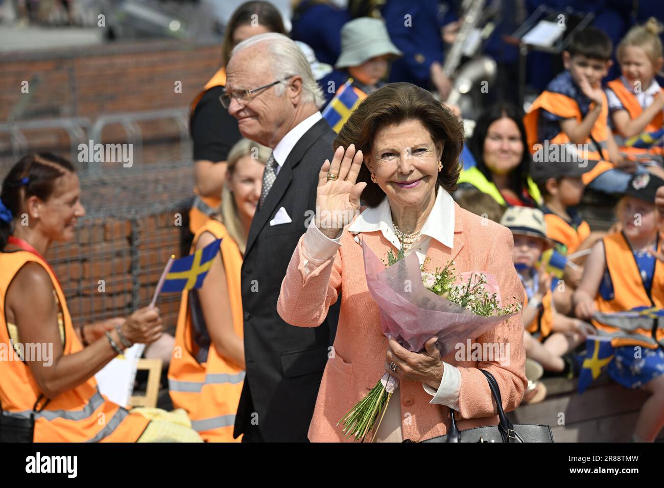 Svedala, Sweden. 20th June, 2023. King Carl XVI Gustaf and Queen Silvia ...