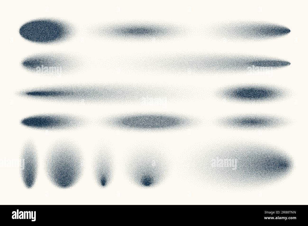 Stipple shadows set, vintage dotted design elements. Fading gradient ...