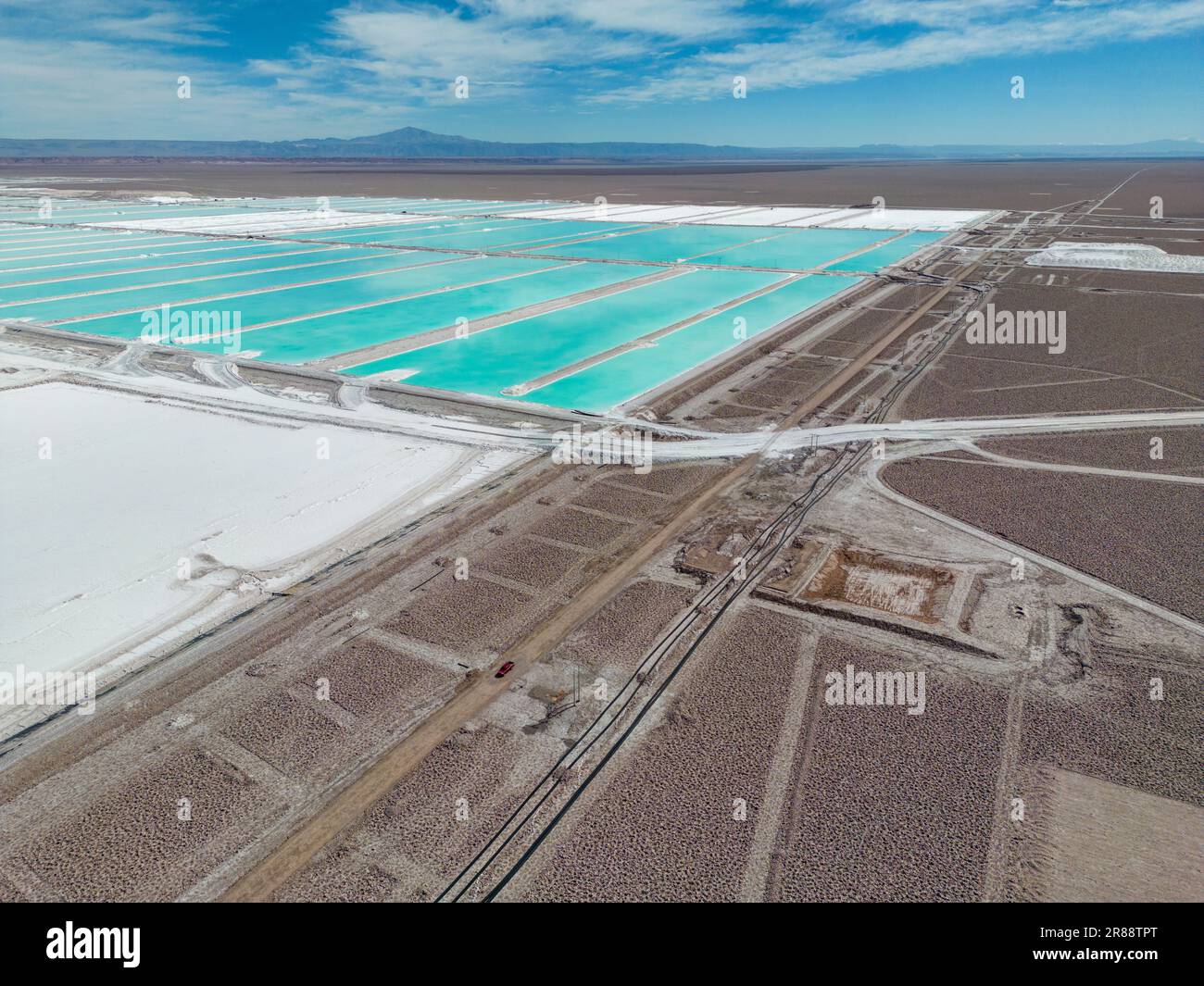 Lithium fields in the Atacama desert in Chile, South America - a ...