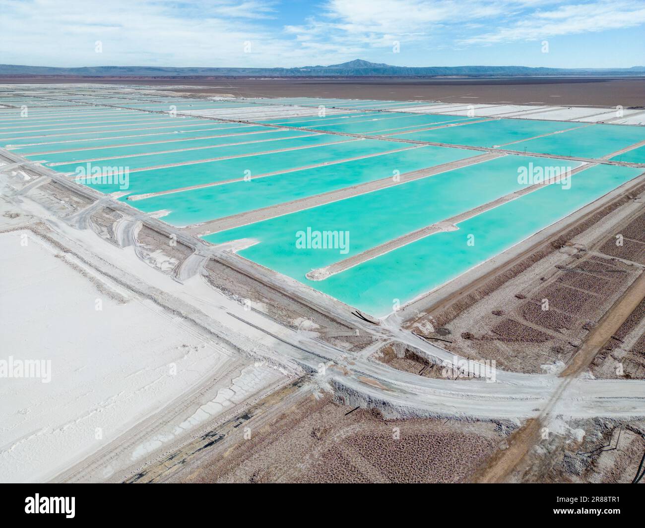 Lithium fields in the Atacama desert in Chile, South America - a ...