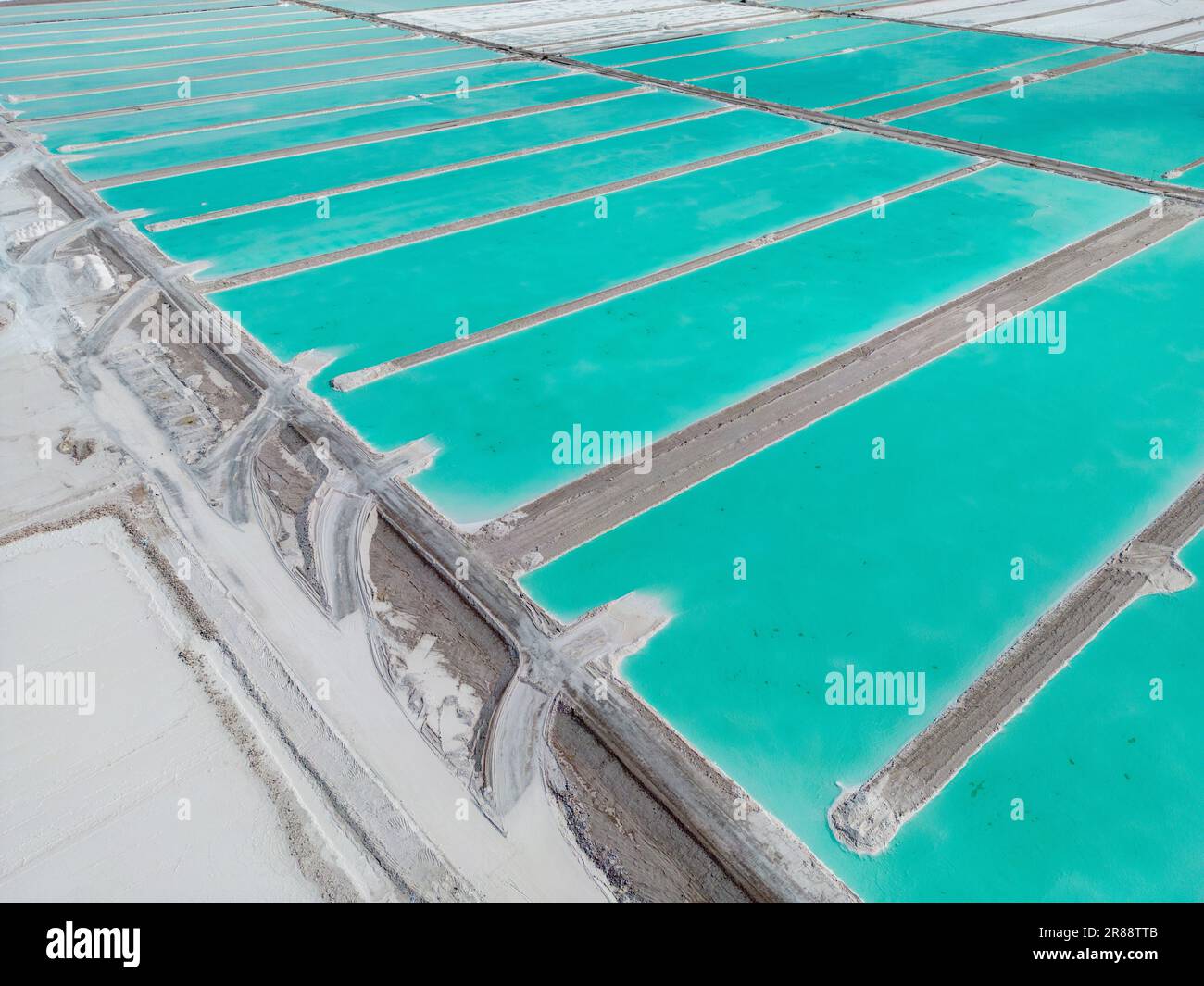 Lithium fields in the Atacama desert in Chile, South America - a ...