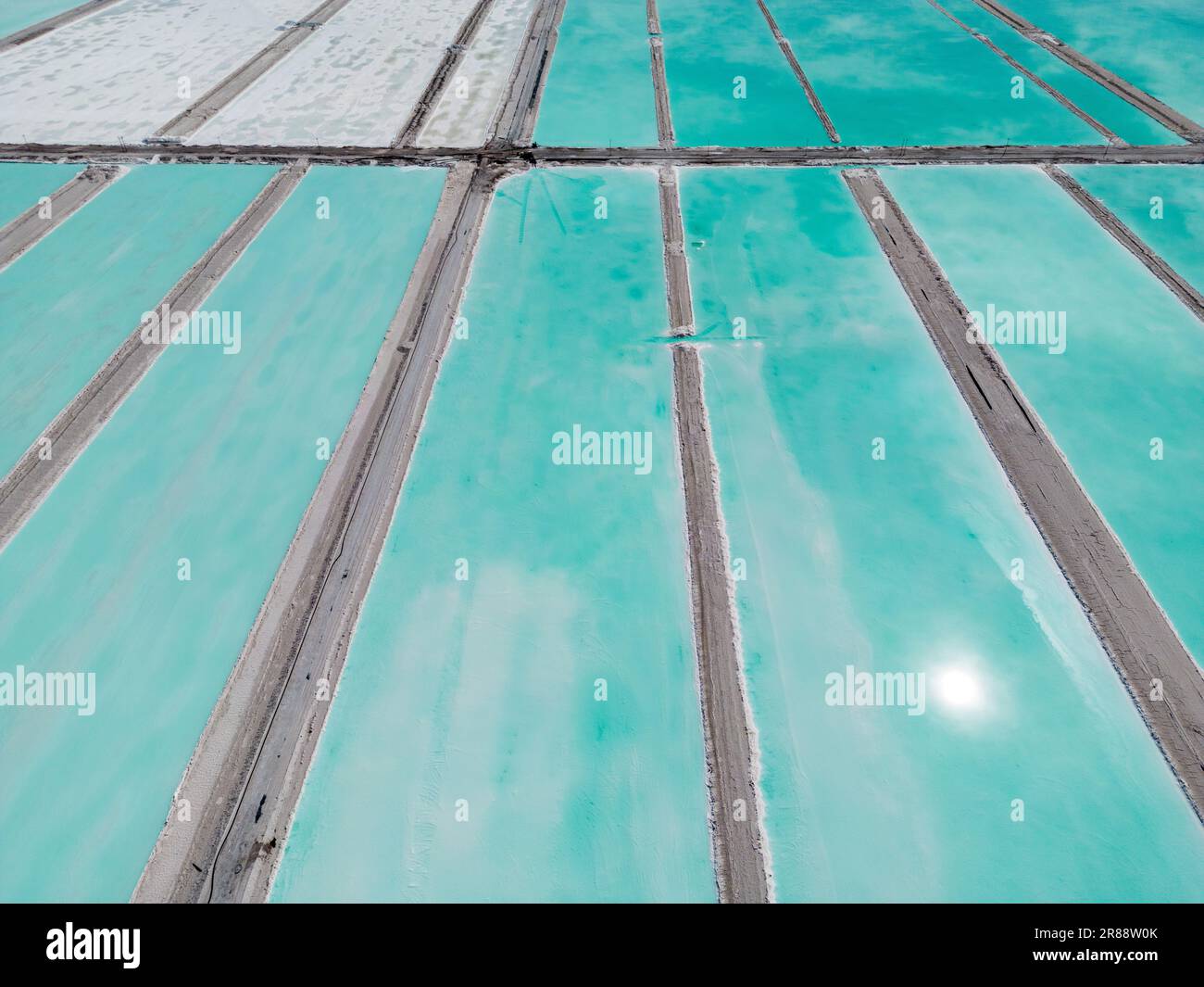 Lithium fields in the Atacama desert in Chile, South America - a ...