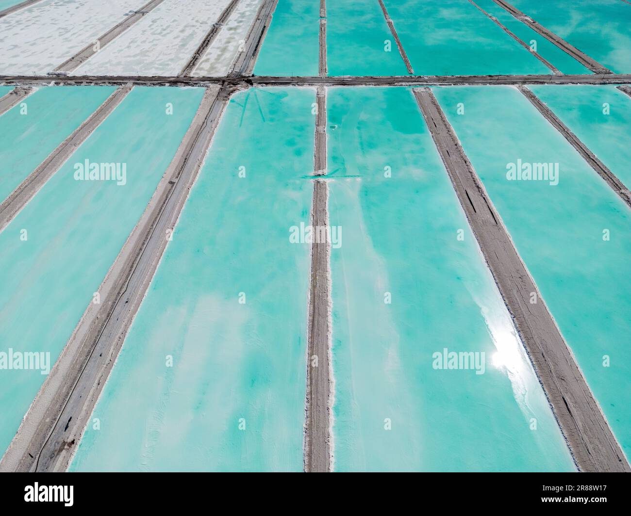 Lithium fields in the Atacama desert in Chile, South America - a ...