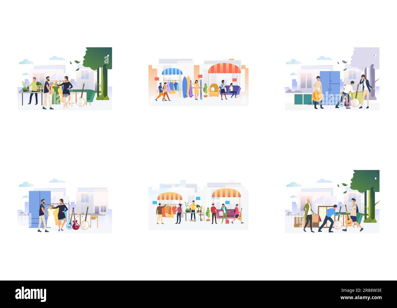 Outdoor customers Stock Vector Images - Alamy