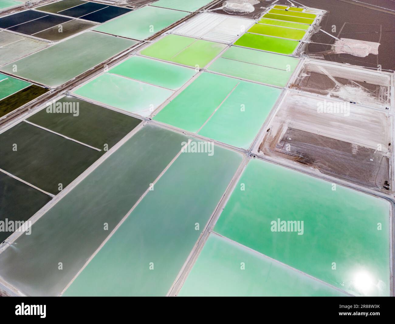 Lithium fields in the Atacama desert in Chile, South America - a ...