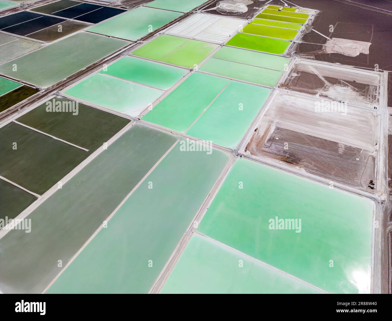 Lithium fields in the Atacama desert in Chile, South America - a ...