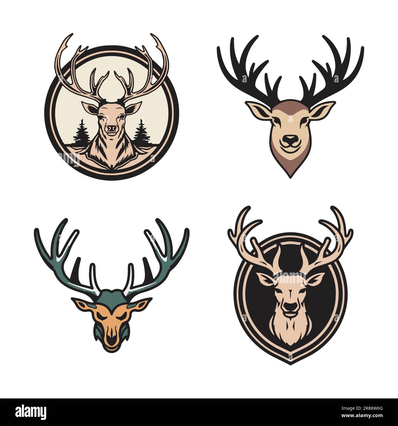 Cool Deer Head Logos