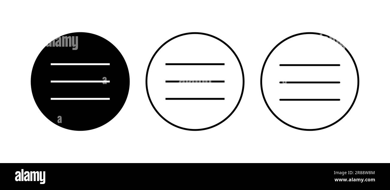 Menu Icon set. web menu icon. hamburger menu symbol Stock Vector Image ...