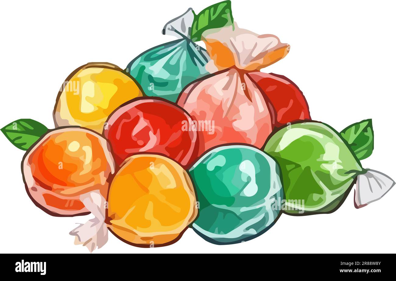 Wrapped sweet candies icon hi-res stock photography and images - Alamy