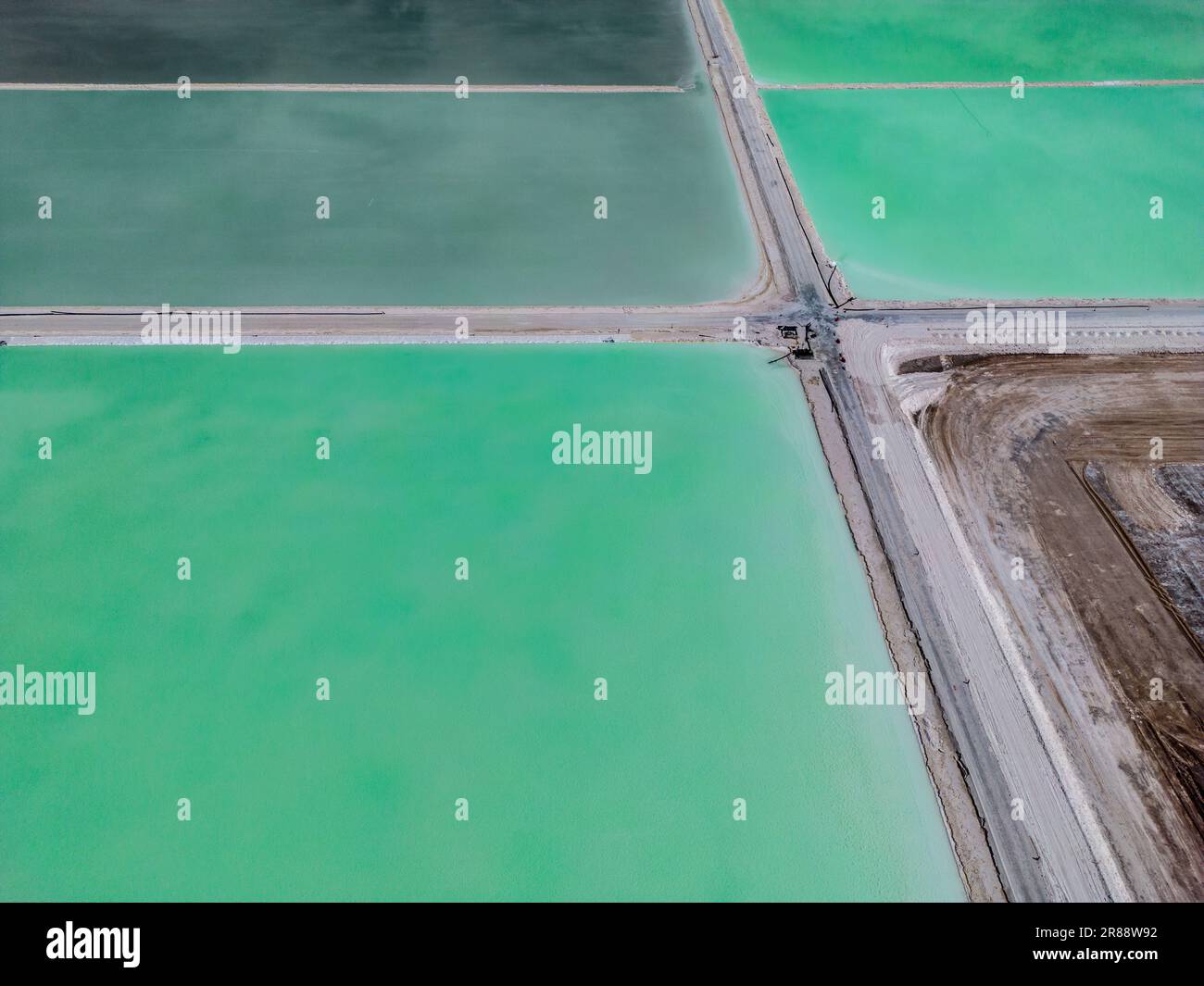 Lithium fields in the Atacama desert in Chile, South America - a ...