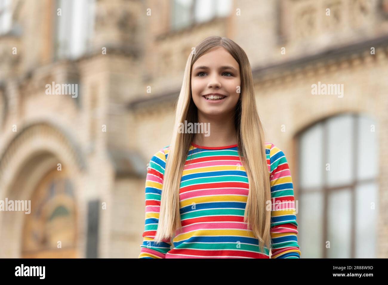 portrait of positive teenager girl. portrait of teenager girl. portrait ...
