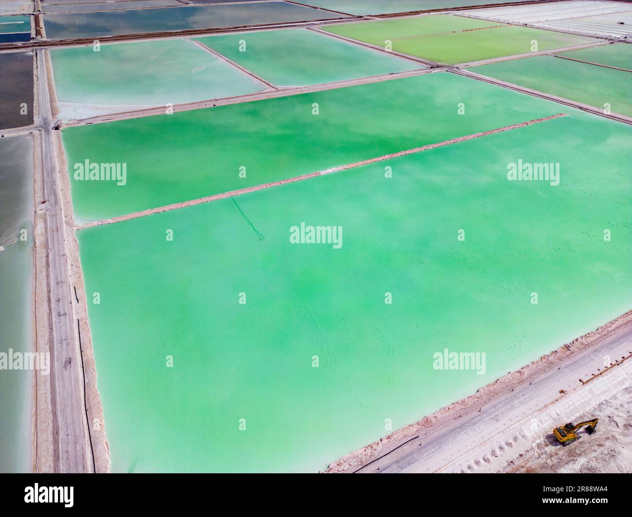 Lithium fields in the Atacama desert in Chile, South America - a ...