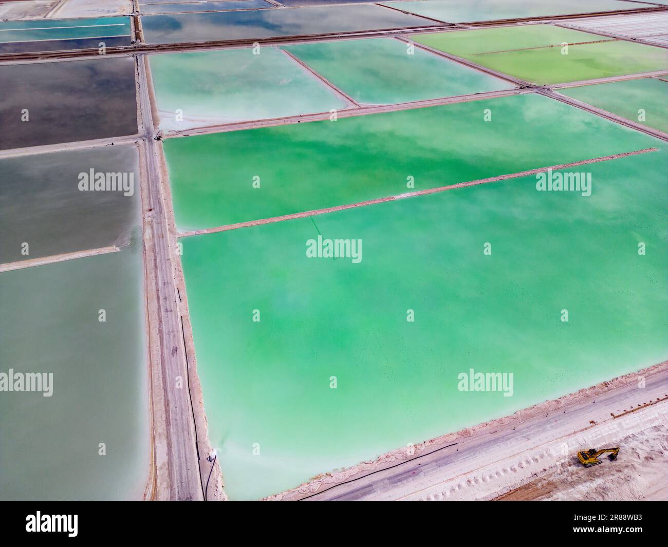 Lithium fields in the Atacama desert in Chile, South America - a ...