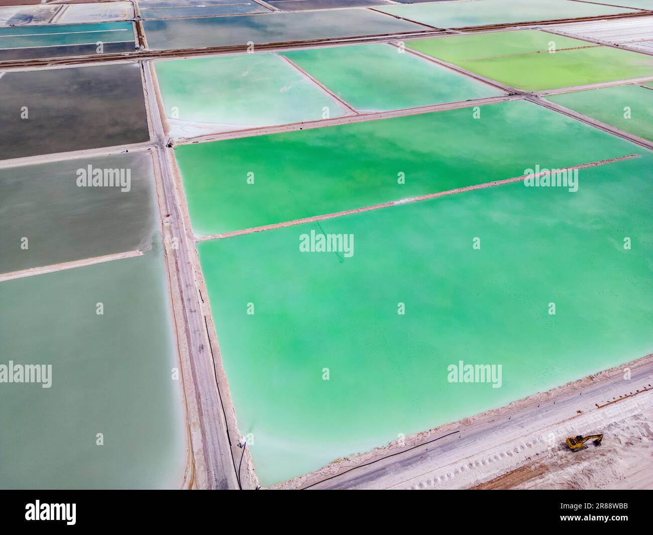 Lithium fields in the Atacama desert in Chile, South America - a ...