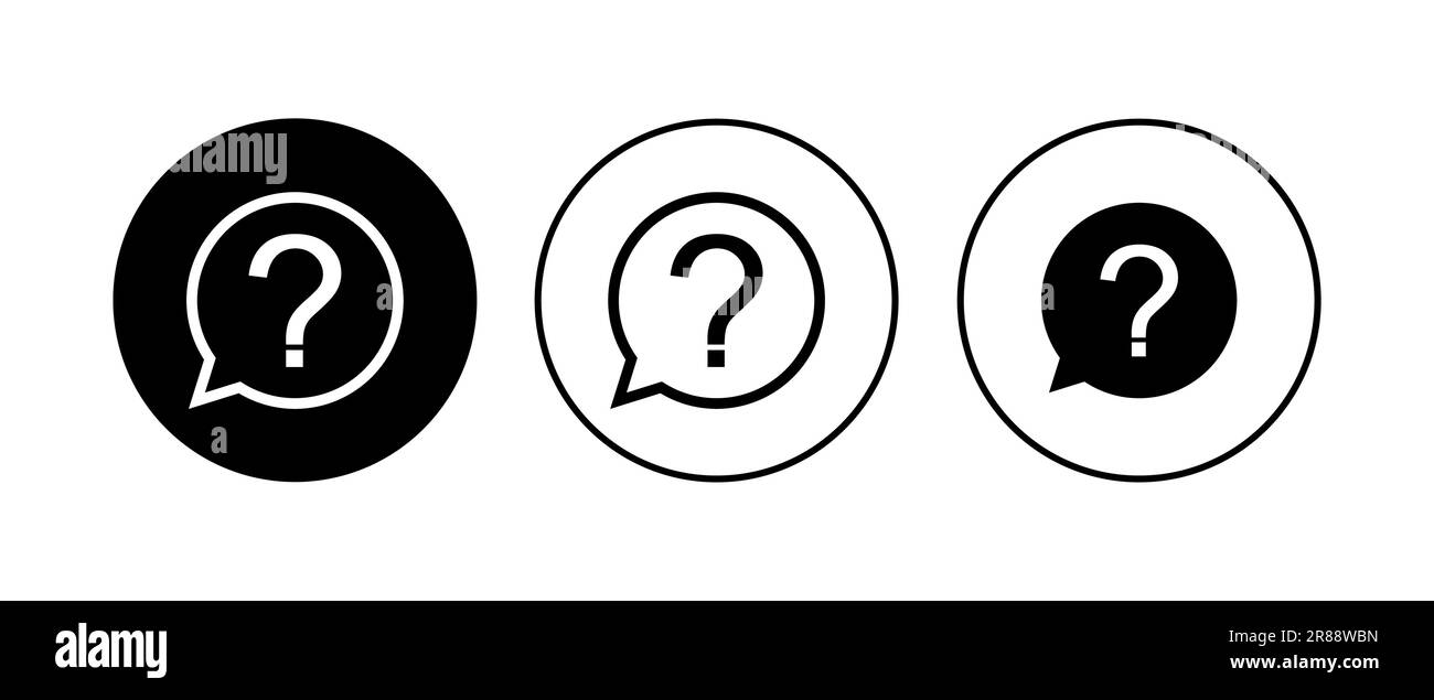 Question icon set. question mark icon vector Stock Vector Image & Art ...