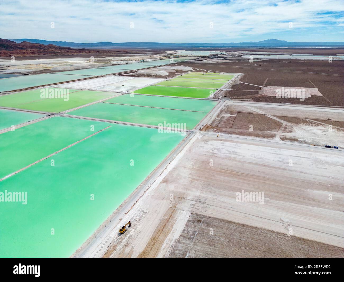 Lithium fields in the Atacama desert in Chile, South America - a ...