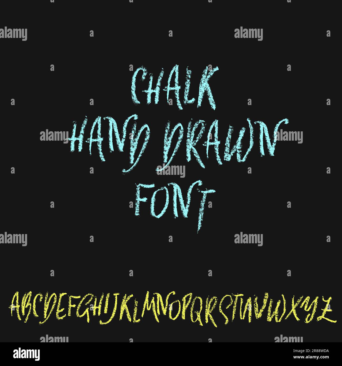 Chalk Board Letters Vector Set Stock Vector Image & Art - Alamy