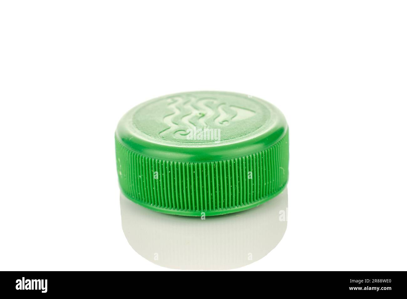 One plastic bottle cap, macro, isolated on white background Stock Photo ...