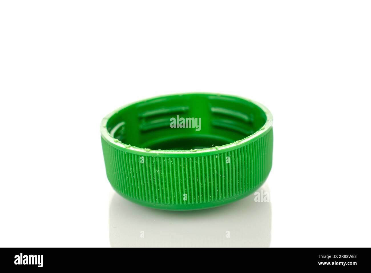 One plastic bottle cap, macro, isolated on white background Stock Photo ...