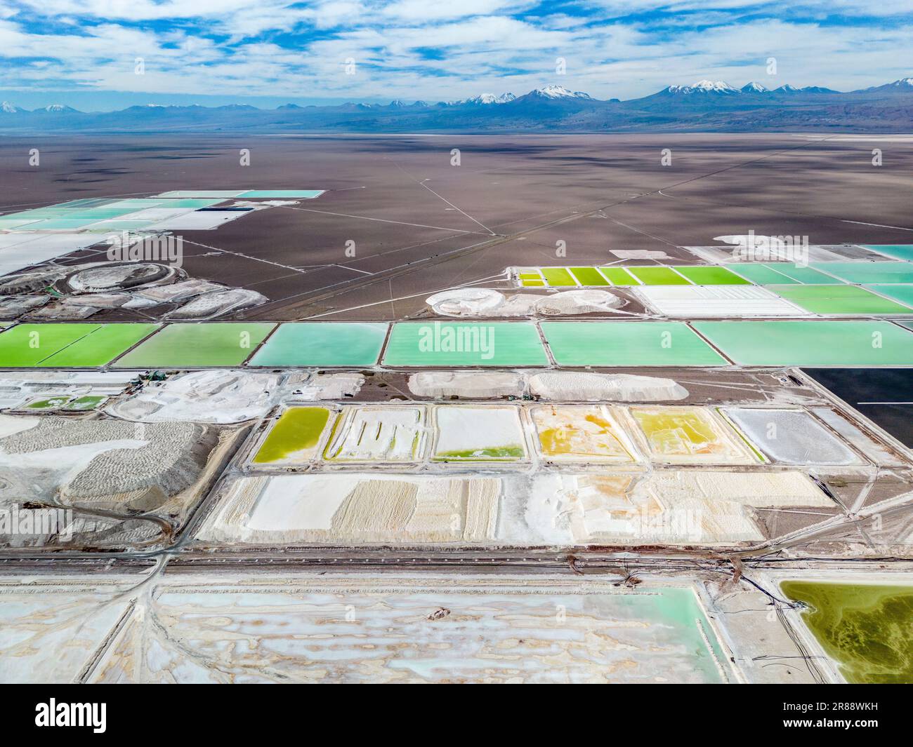 Lithium fields in the Atacama desert in Chile, South America - a ...