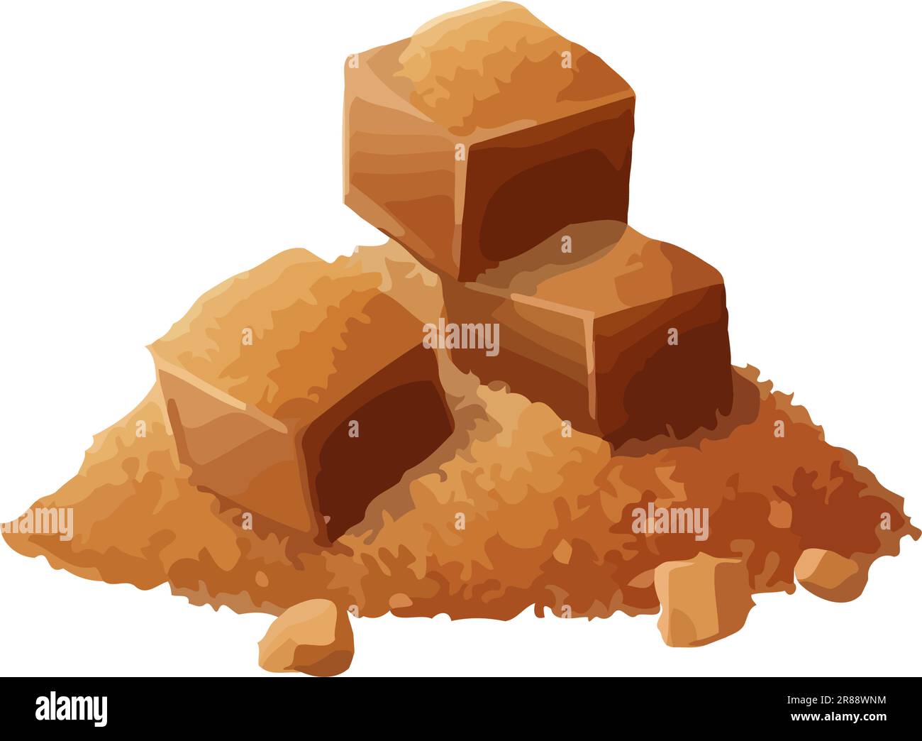 Sweet brown sugar cubes cartoon design Stock Vector Image & Art - Alamy
