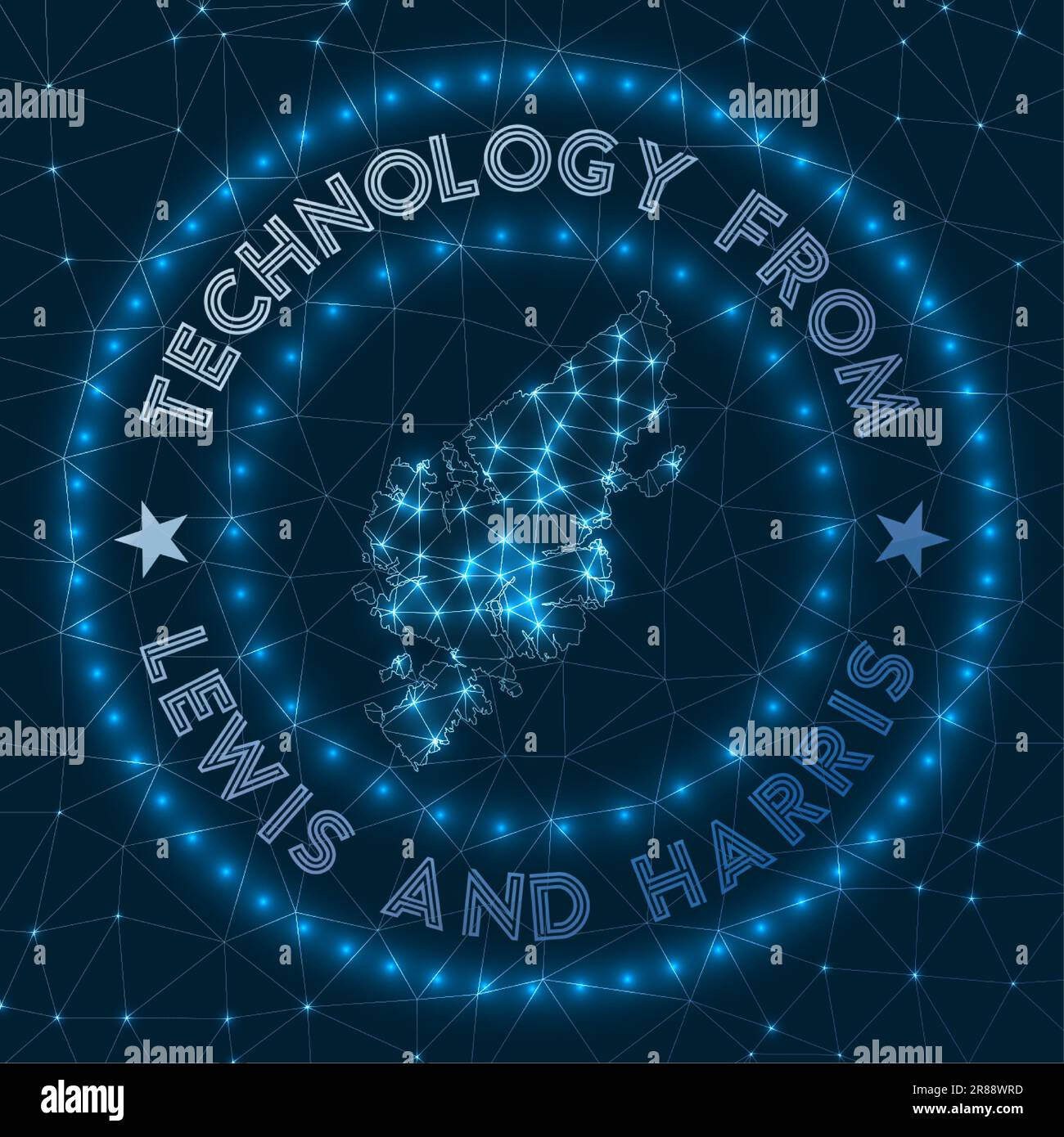 Technology From Lewis and Harris. Futuristic geometric badge of the ...