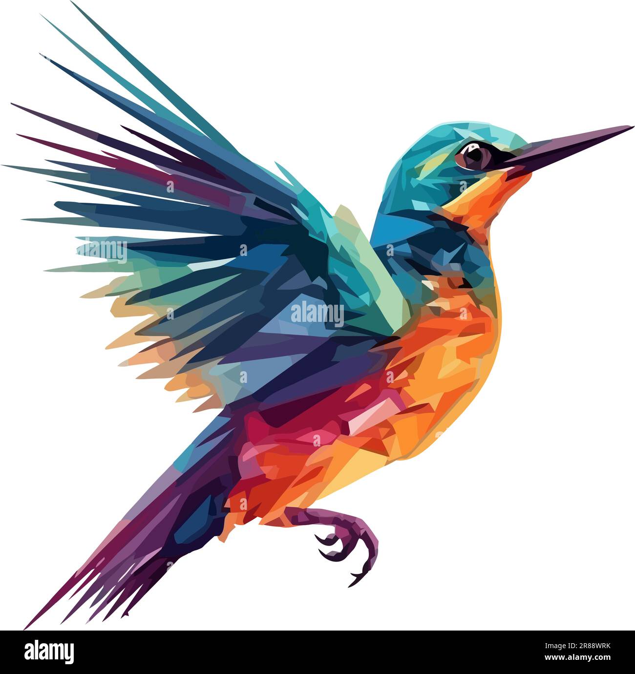 Hummingbird in garden Stock Vector Images - Alamy