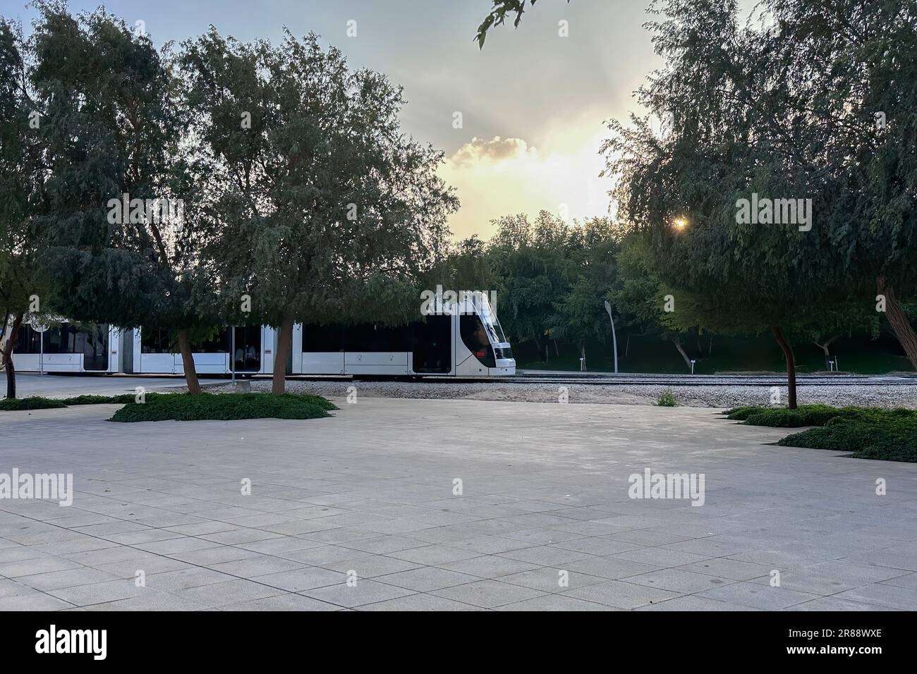 Beautiful architecture of Qatar Foundation Mosque in Education City ...