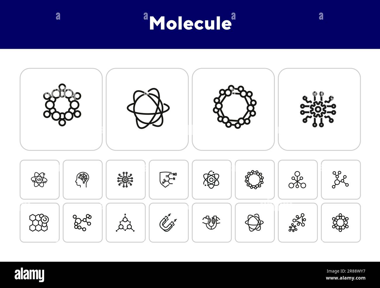 Molecule icon simple thin Stock Vector Images - Alamy