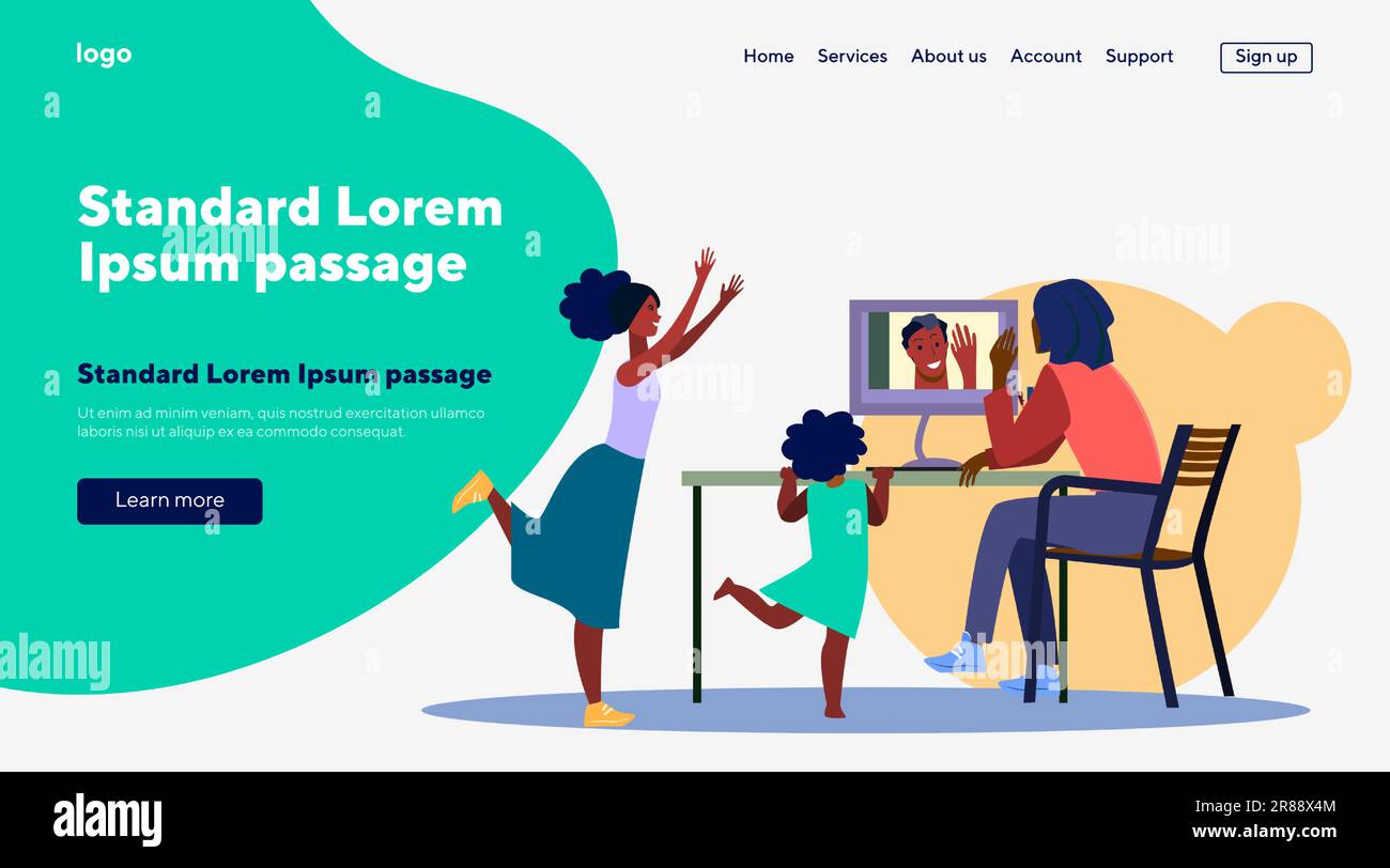 Family video chatting Stock Vector Images - Alamy