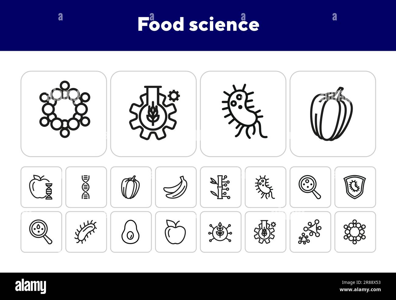 Food science line icon set Stock Vector Image & Art - Alamy
