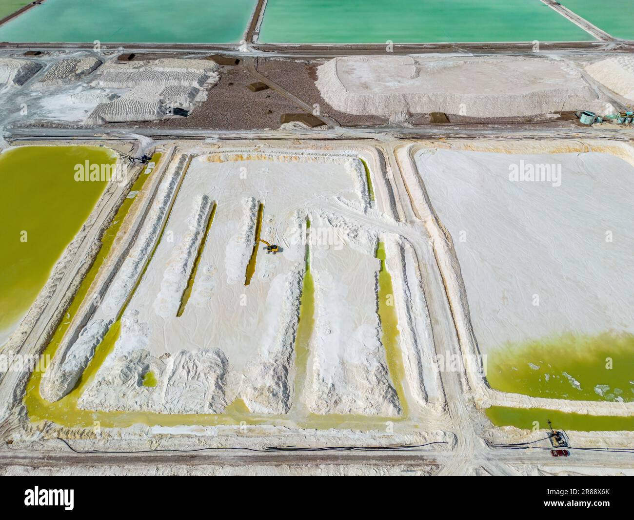 Lithium fields in the Atacama desert in Chile, South America - a ...